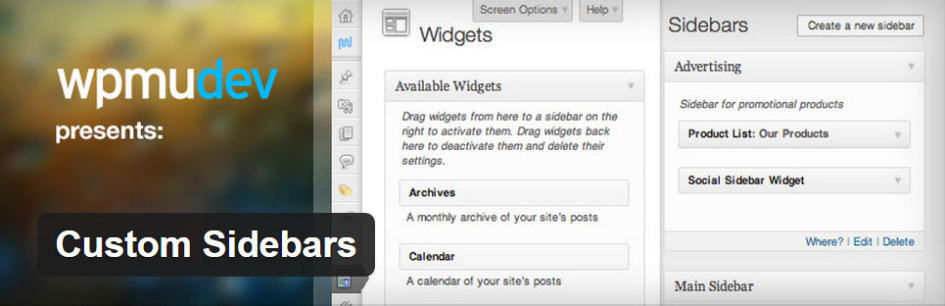 Custom Sidebars Create Multiple Sidebar Widget Areas